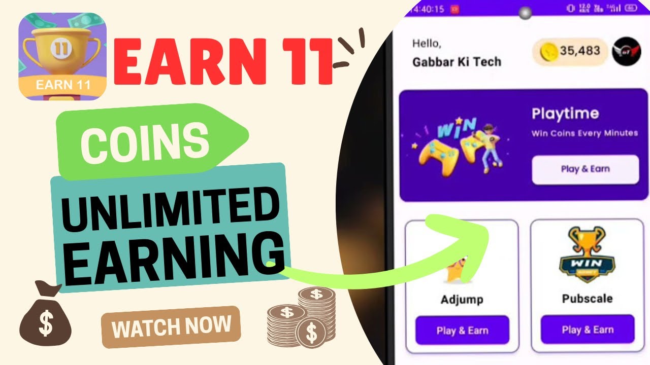 Earn 11 App Unlimited Earning Coins | Earn 11 App Se Paise Kaise Kamaye ...