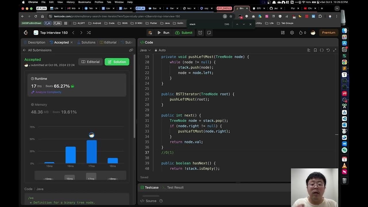 LeetCode Quick Review One-Take Vlog: Problem 173 - Binary Search Tree Iterator - YouTube