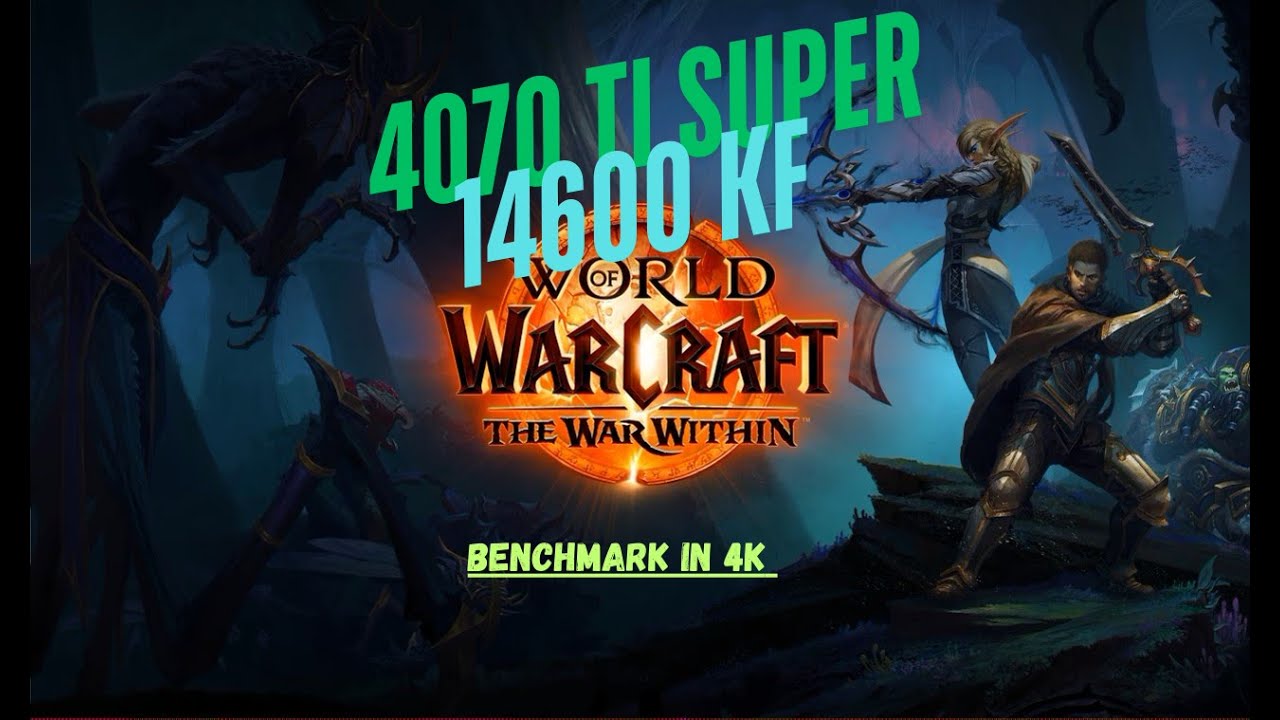 World of Warcraft 4k 4070 Ti Super + i5 14600 KF Dornagal city War Within NO RT - YouTube