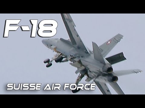 4Kᵁᴴᴰ F18 4K UHD F-18 Hornet Swiss Demo  Nicolas «Vincent» Rossier Airshow 2017