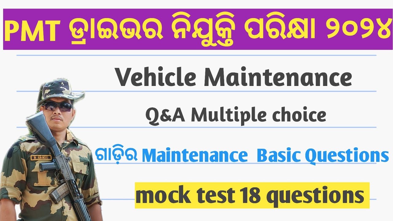 PMT Driver Maintenance Basic Questions || Vehicle Maintenance Q&A ...