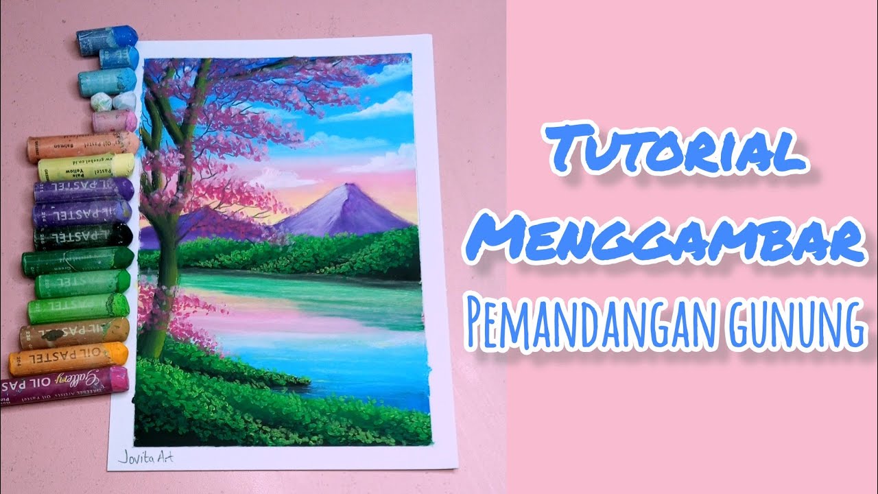 Tutorial menggambar pemandangan gunung @JovitaHobiGambardanMewarnai ...