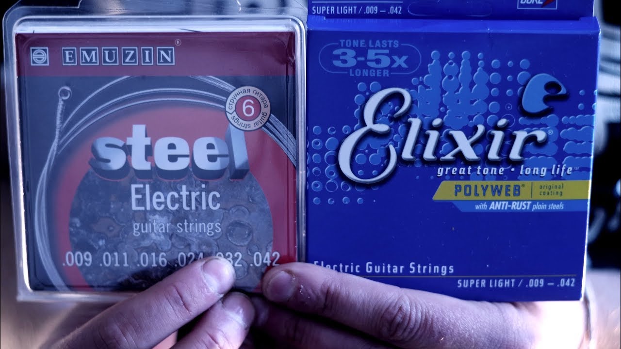 Gear Review: Emuzin VS. Elixir strings - YouTube