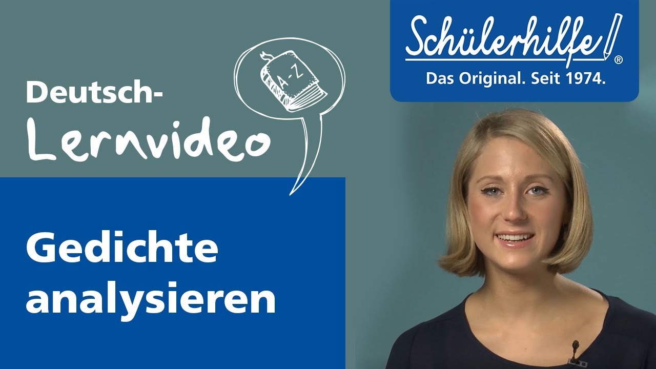 Gedichtanalyse schreiben 🎓 Schülerhilfe Lernvideo Deutsch - YouTube