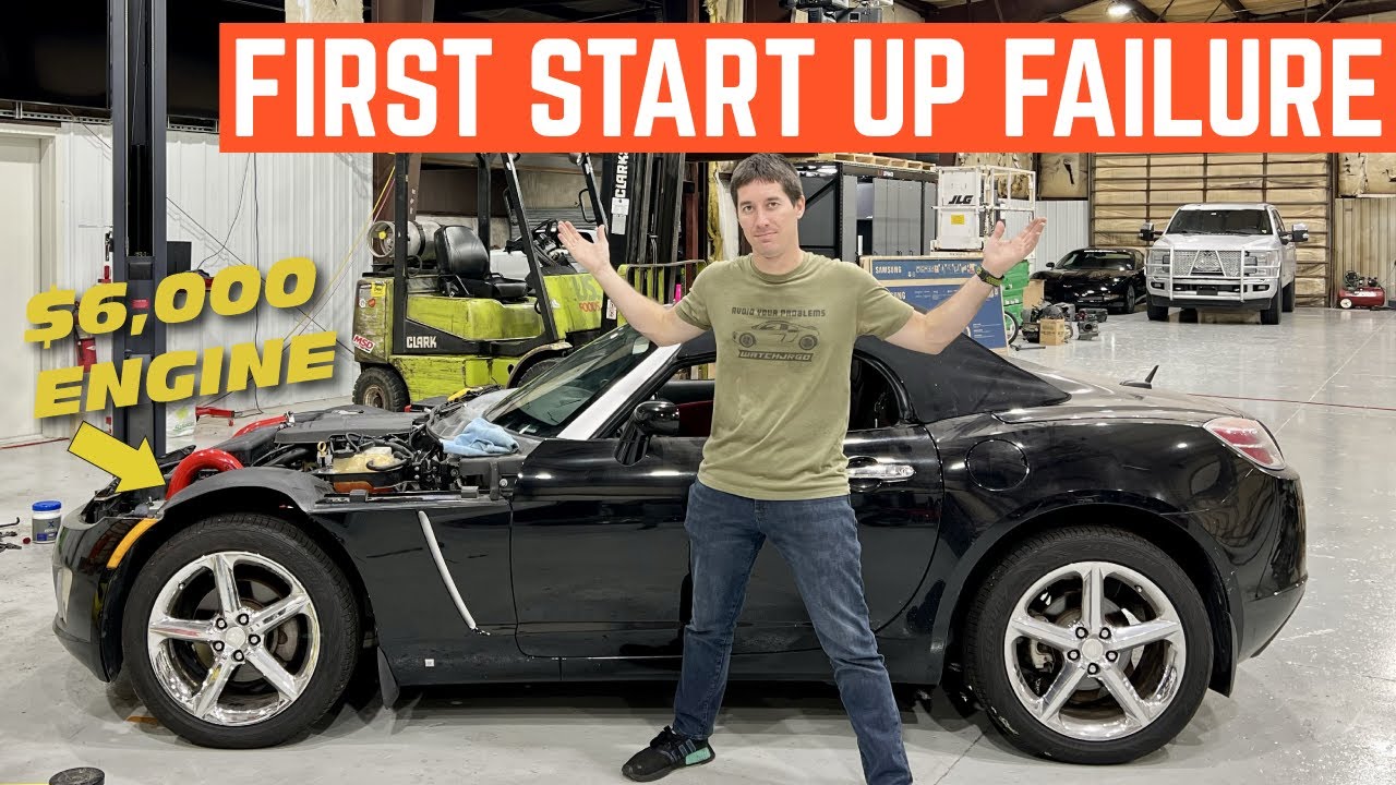 BRAND NEW ENGINE First Start Up... The Saturn Sky Was NOT Happy - YouTube