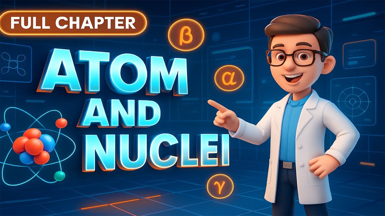🔬 Atoms & Nuclei Explained | Complete Chapter in One Video! 💡| 12th ...
