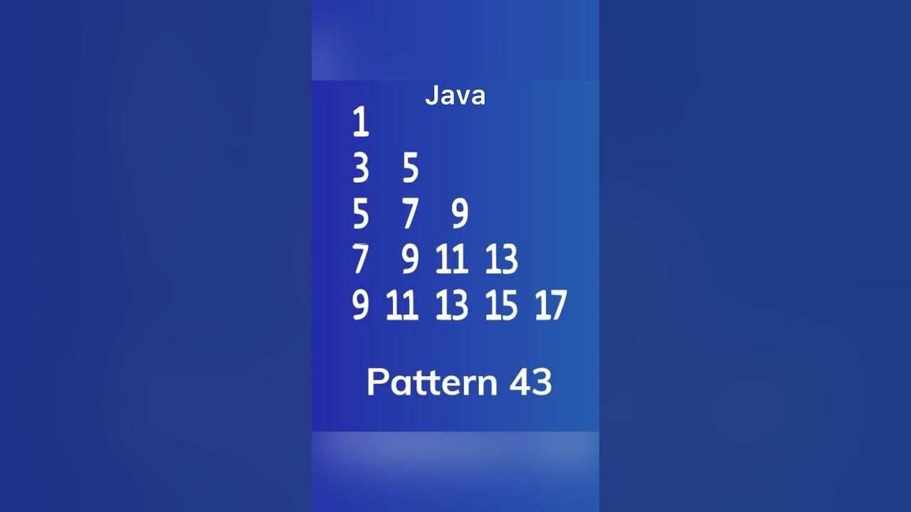 13579 Java Number Pattern for Interview Tricky Java Interview Questions ...