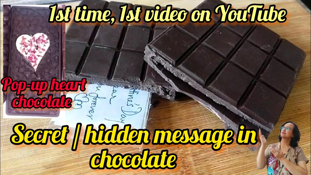 Hidden Message Chocolate, Pop Up Heart Chocolate, Valentine's special ...