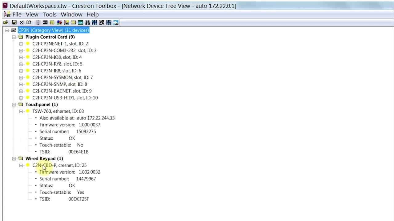 CTI | Introduction to Crestron System: Checking and Changing a Devices ID - YouTube