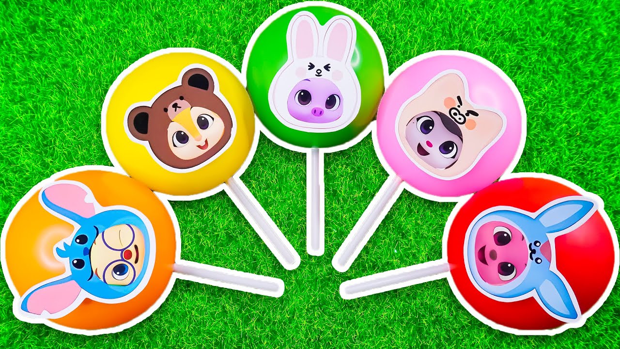 Satisfying video Some Lot's of Candy Shop lollipops | Cute Animal Hogi ...