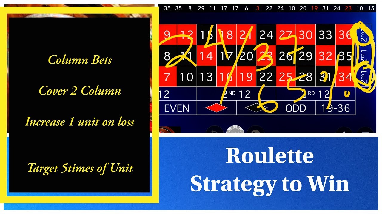 Target and stop loss in 2 Column bets : Roulette Strategy to Win - YouTube