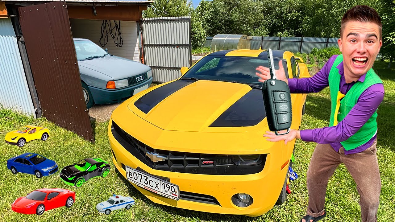 Mr.Joe Put Toy Cars in Camaro Wheel for Kids - YouTube