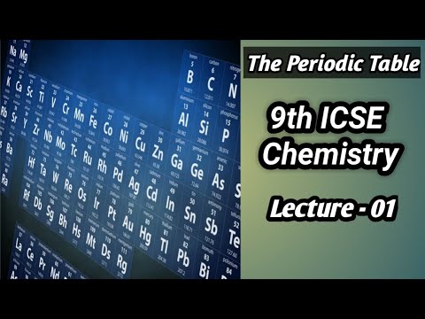 PERIODIC TABLE CLASS 9 ICSE || ICSE CLASS 9 PERIODIC TABLE IN HIND ...