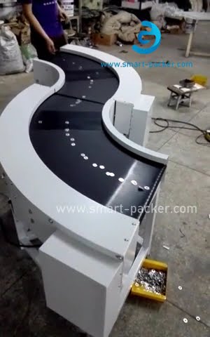S type corner turn conveyor S shape belt conveyor with speed controler ...