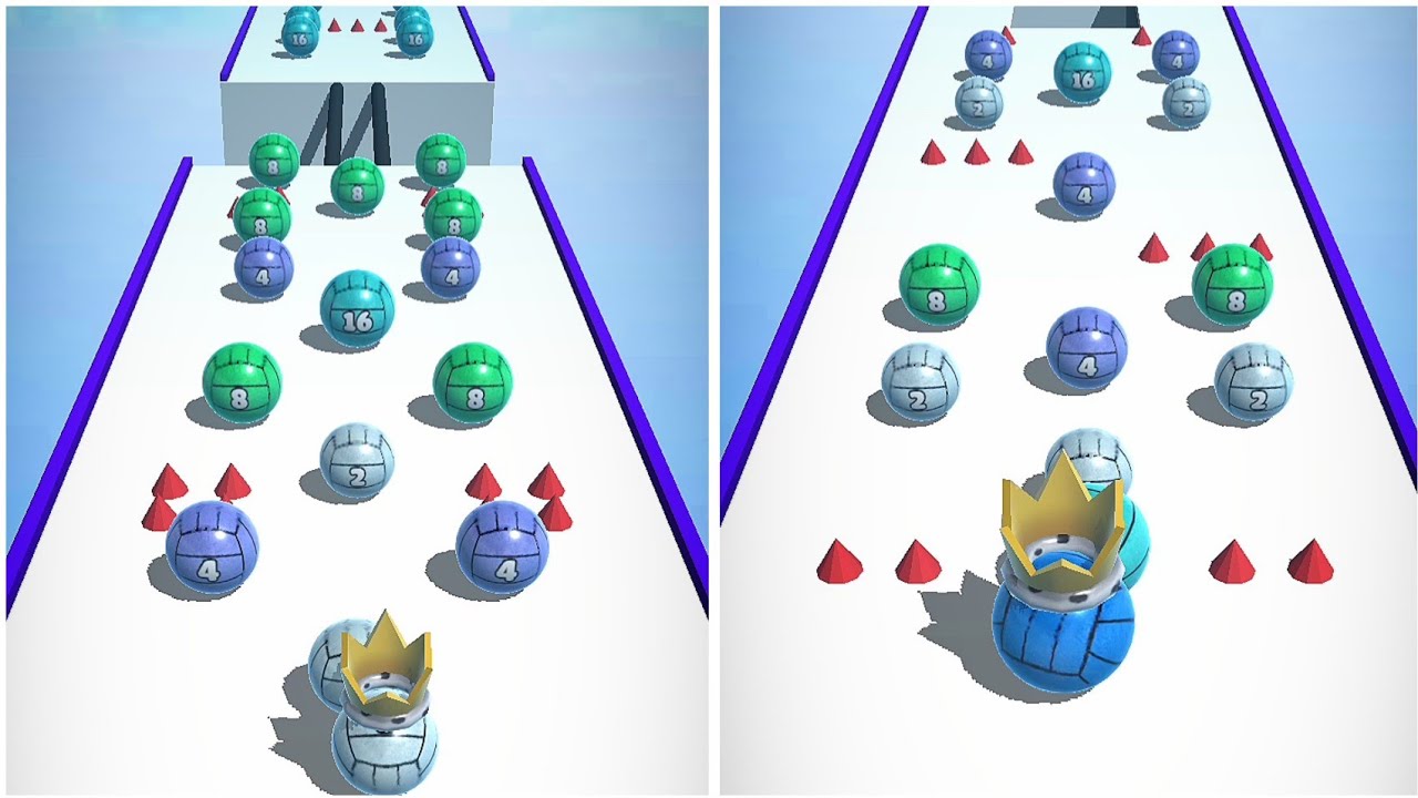 Ball Merge 2048 🏀 - All Levels Gameplays - YouTube