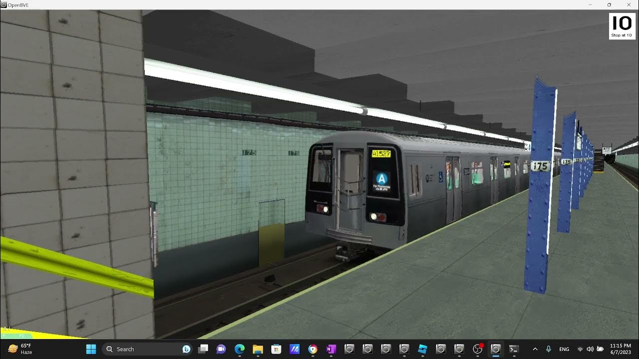 Openbve R110B A Train Arriving & Departing at 175th Street - YouTube