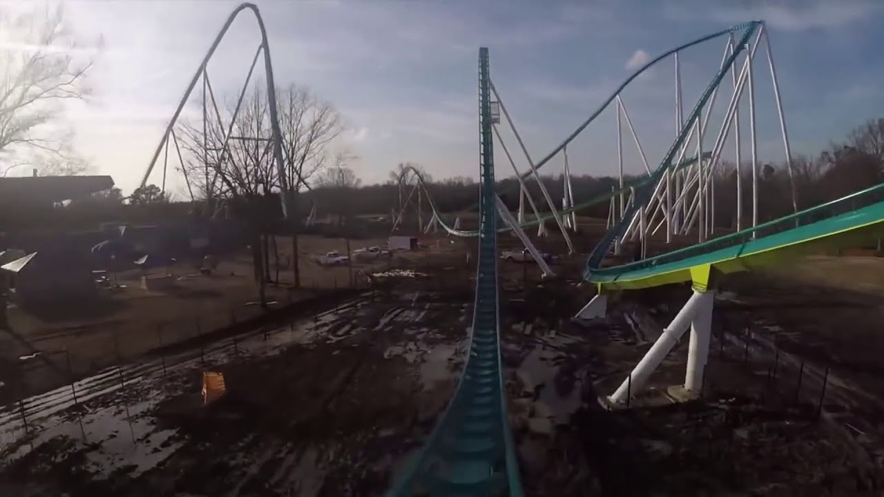 Fury 325 Roller Coaster Test Run at Carowinds Theme Park - YouTube