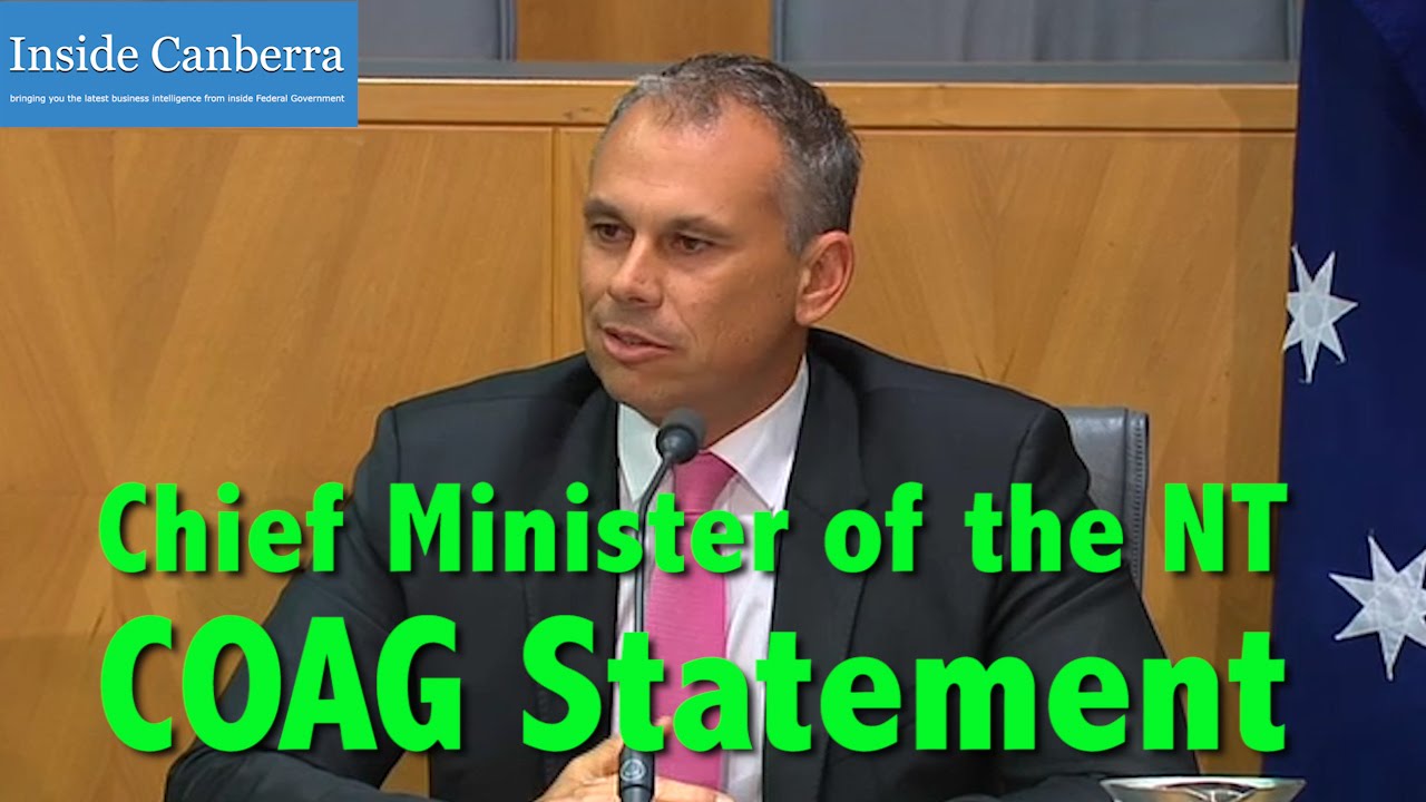Inside Canberra - Statement by Chief Minister of the Northern Territory ...