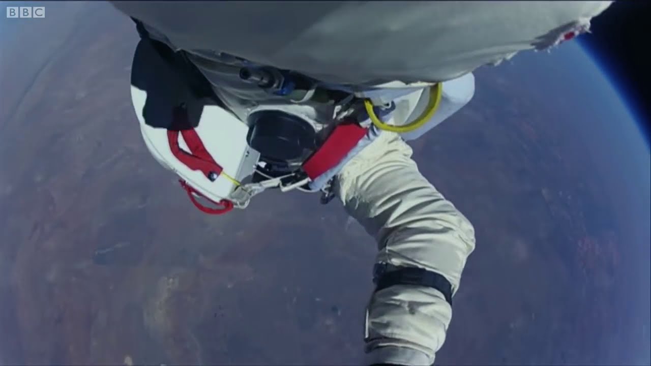 Jumping From Space! Red Bull Space Dive BBC - YouTube