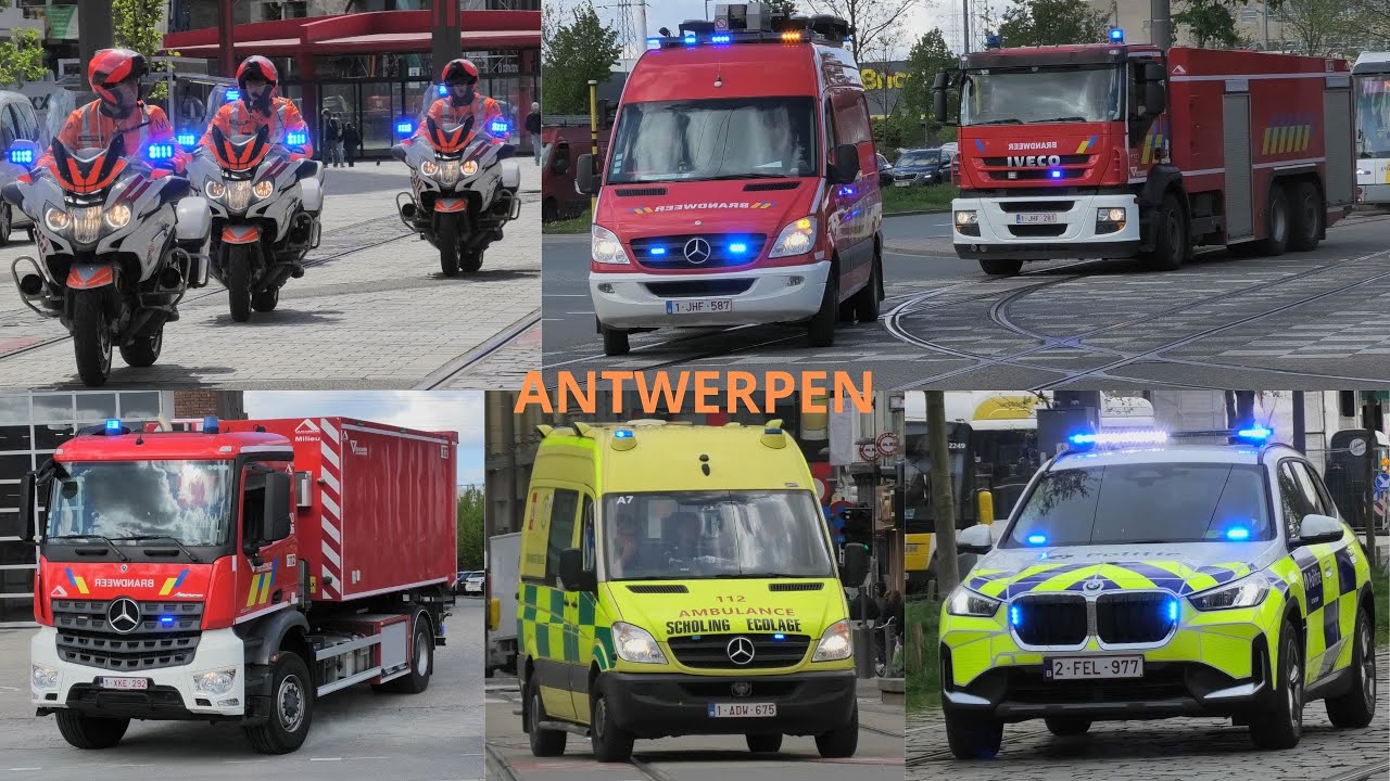 [Dagcompilatie] Vele Hulpdiensten met spoed naar en van interventies in ...