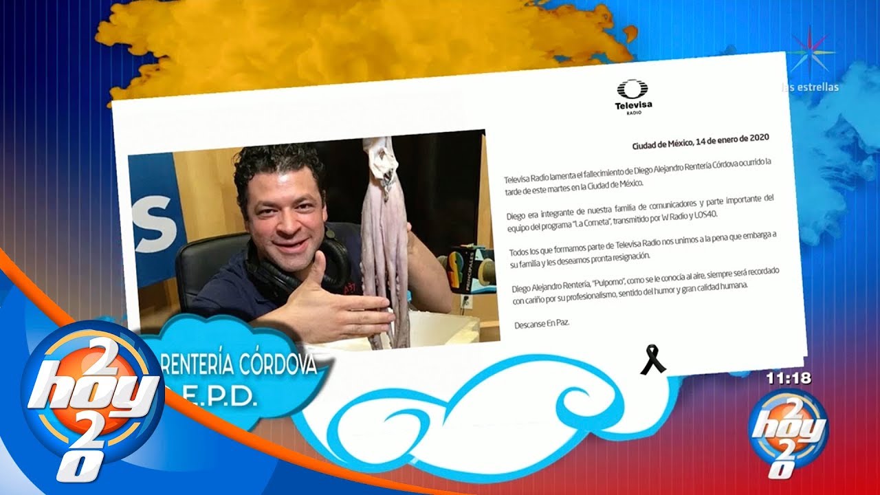 Descanse en paz Diego Rentería 'Pulpomo' | La Nube | Hoy - YouTube