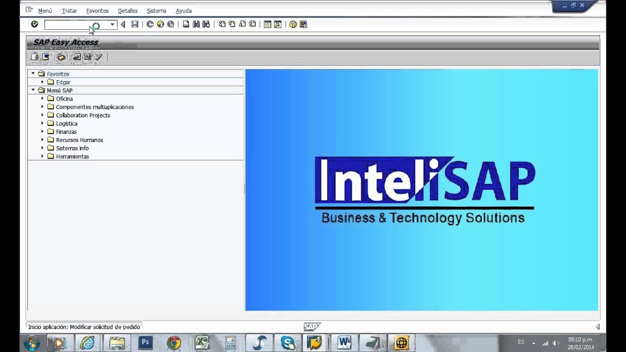 SAP ERP: Video 01 SOLPED Crear Modificar Visualizar - YouTube