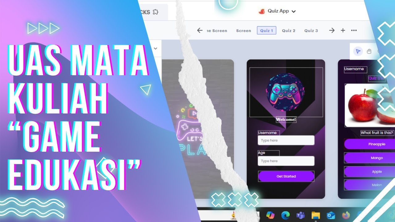 UAS Mata Kuliah "Game Edukasi" Membuat Game Berupa "QUIZ" Dengan ...