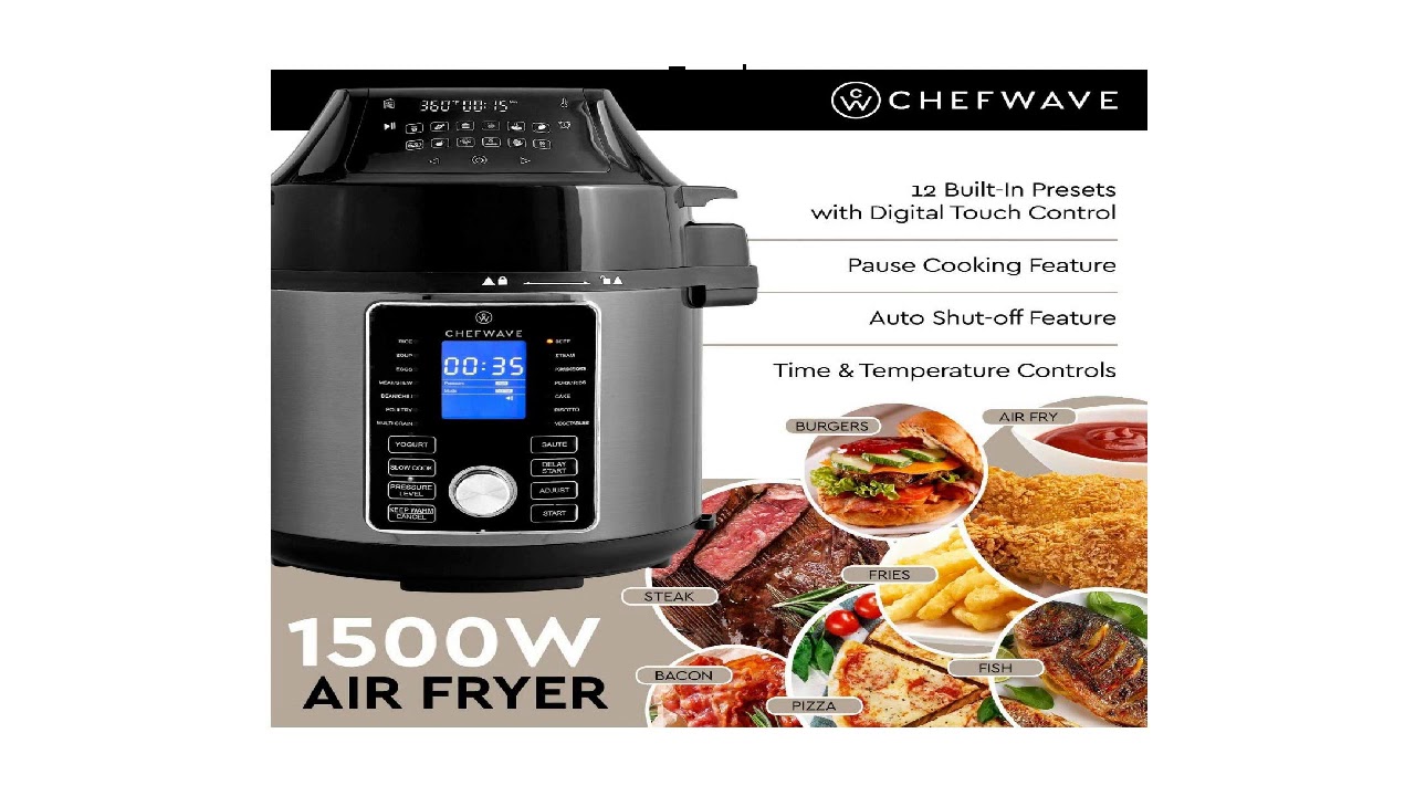 Special Discount on ChefWave 2 in 1 Air Fryer and Pressure Cooker – 6 ...