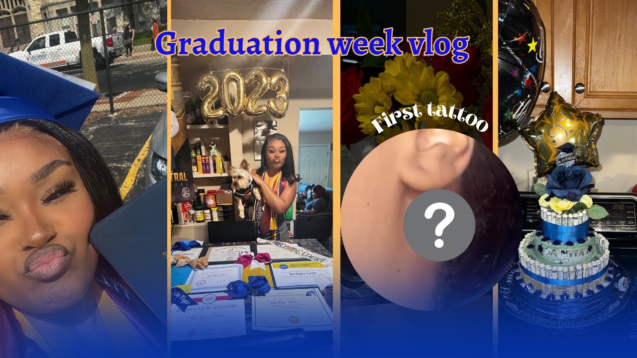 GRADUATION WEEK VLOG | graduation GRWM | First tattoo | Graduating with ...
