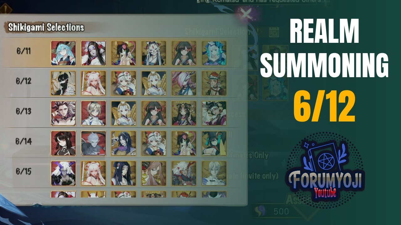 Onmyoji Realm Summoning Event 6/12 - YouTube