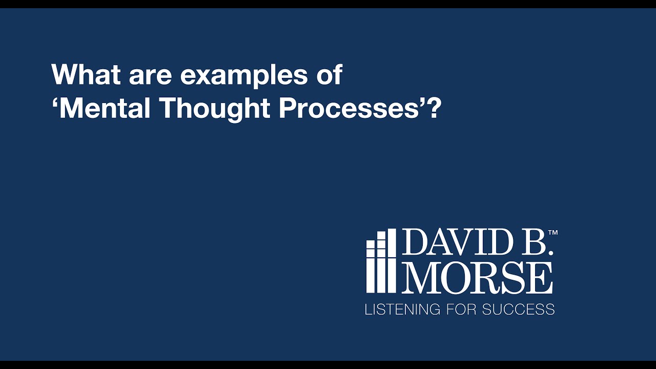Example of Mental Thought Process - YouTube