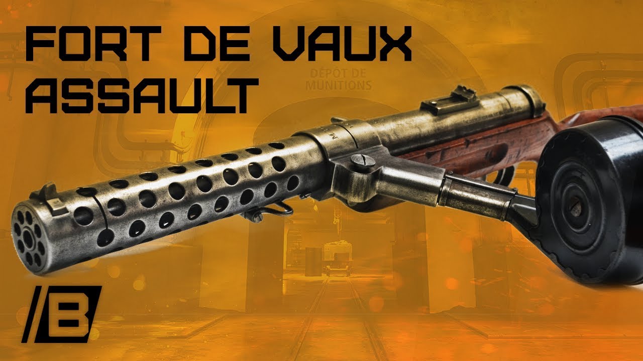 BF1: 72-16 Fort de vaux Assault MP18 trench + scout Rossi - Close ...