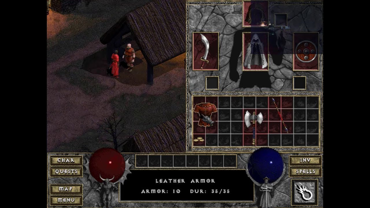 Diablo 1 - Walkthrough - Level 3 - Leather Armor Purchased - 2018-10-13 ...