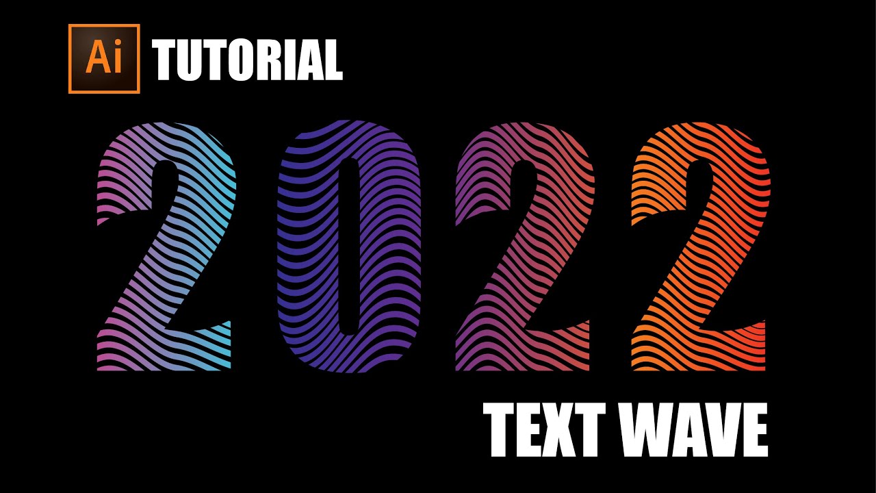 Wave Text Effect in Adobe Illustrator 2022 | Tutorial Teks Gelombang ...