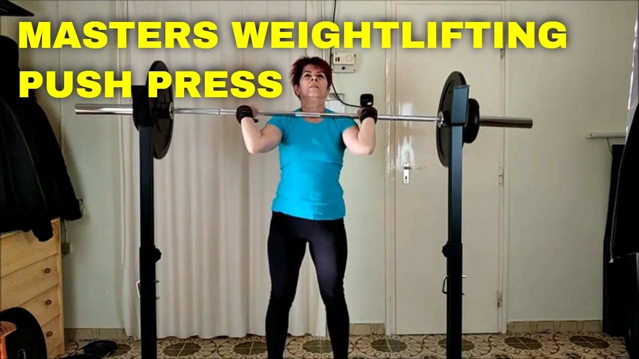 Masters olympic weightlifting workout | Push press - YouTube