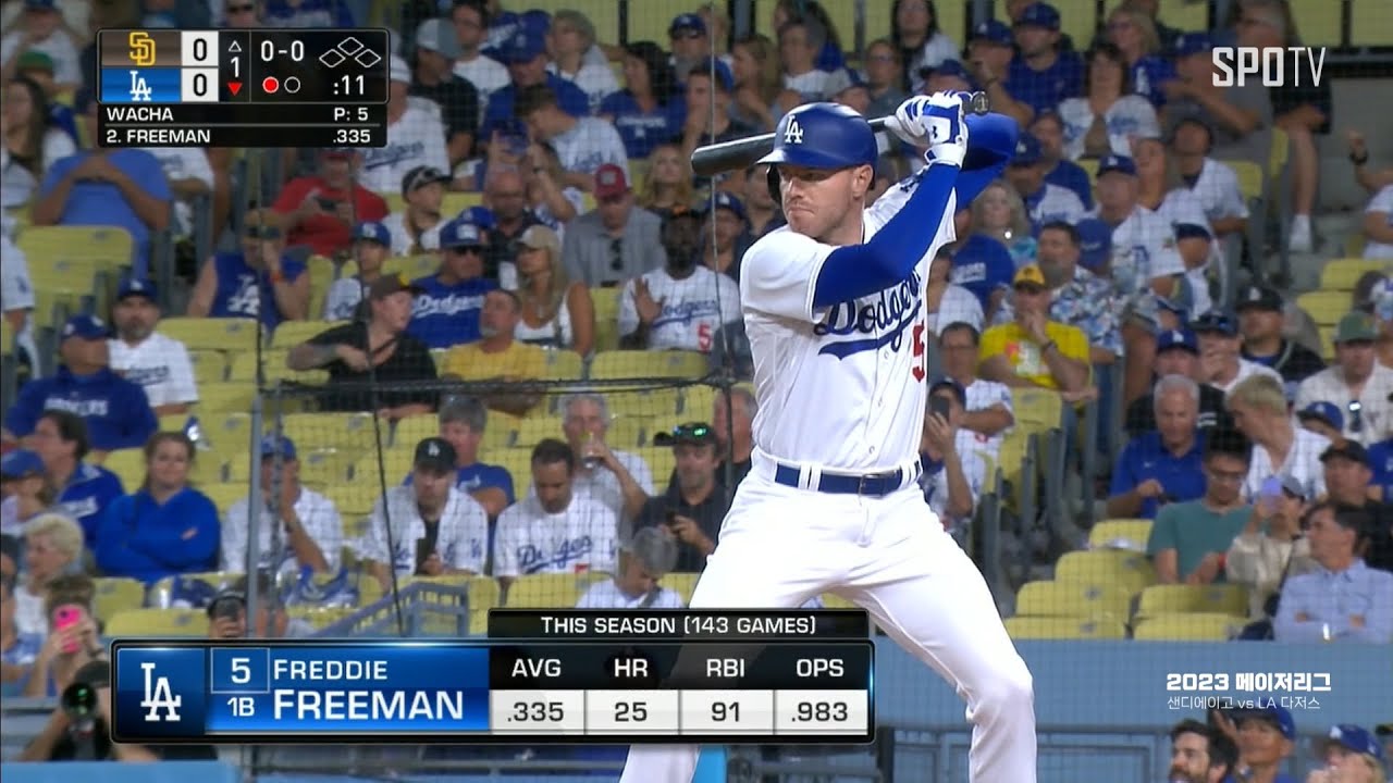 [MLB] 샌디에이고 vs LA 다저스 MVP 프레디 프리먼 (09.13) - YouTube