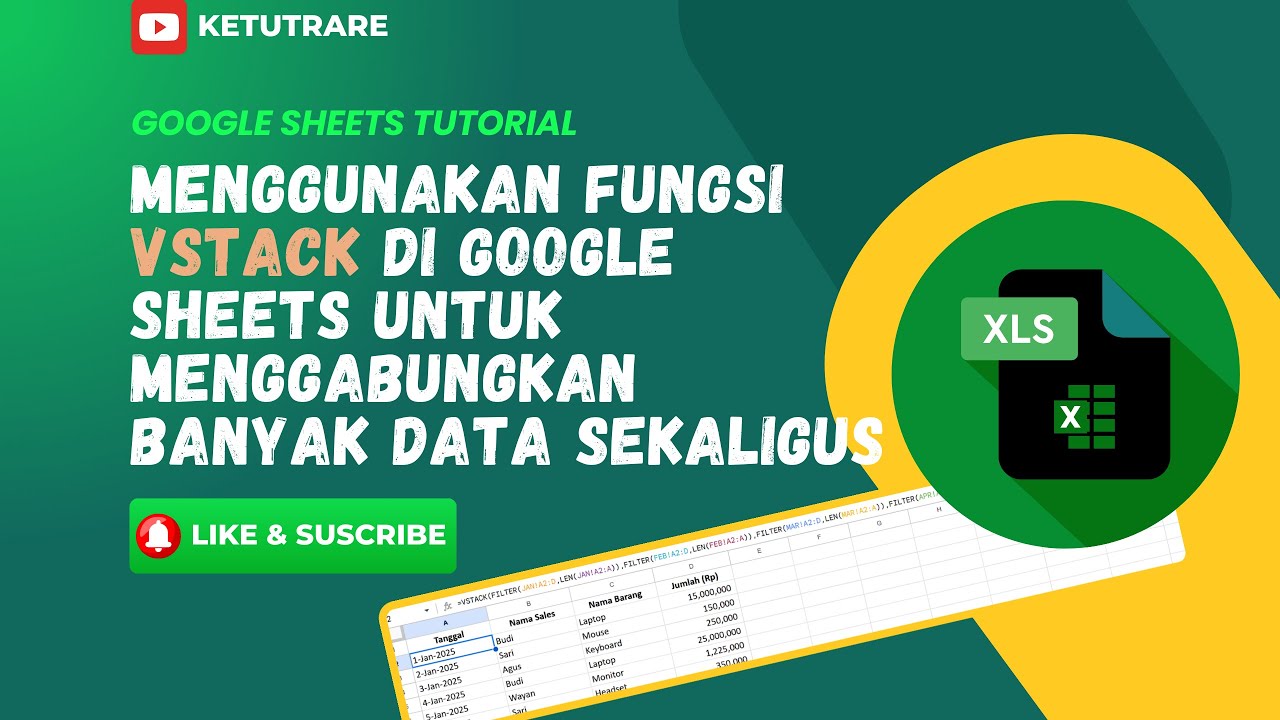 Cara Menggabungkan Data dari Banyak Sheet TANPA Baris Kosong di Google ...