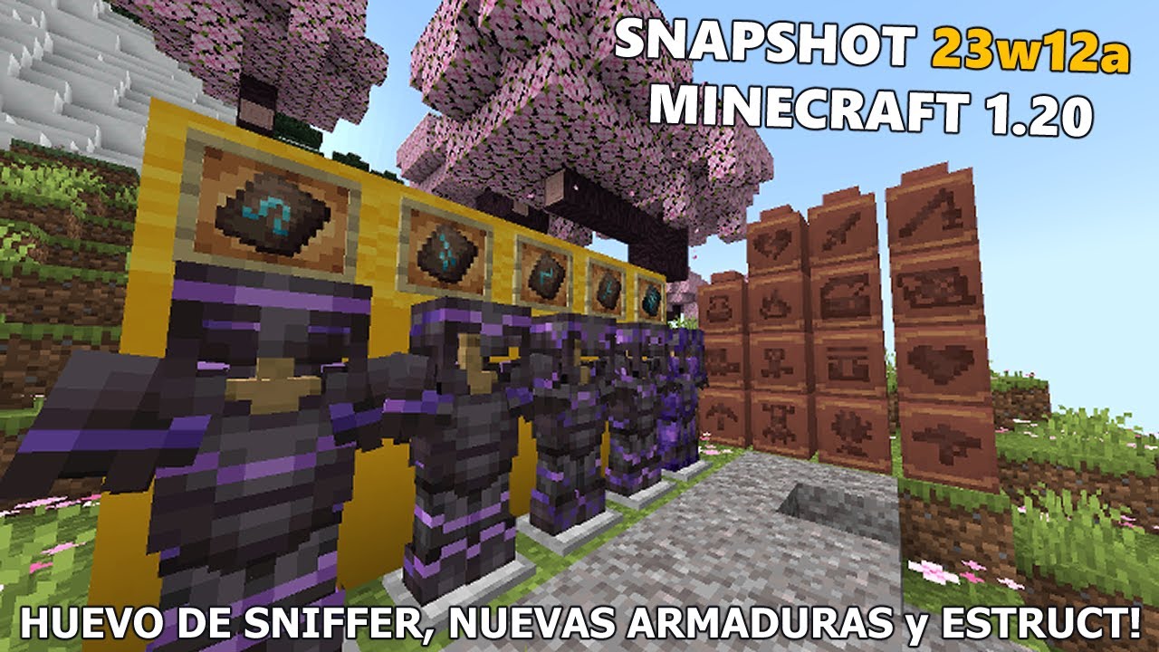 SNAPSHOT 23w12a con NUEVAS ESTRUCTURAS - Minecraft 1.20 - Video noticia ...