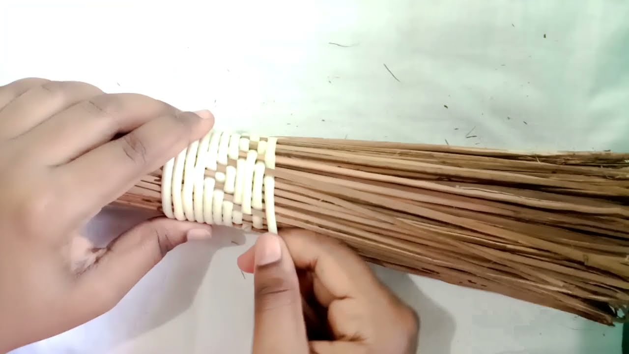 how to tie coconut broom at home💕 - YouTube