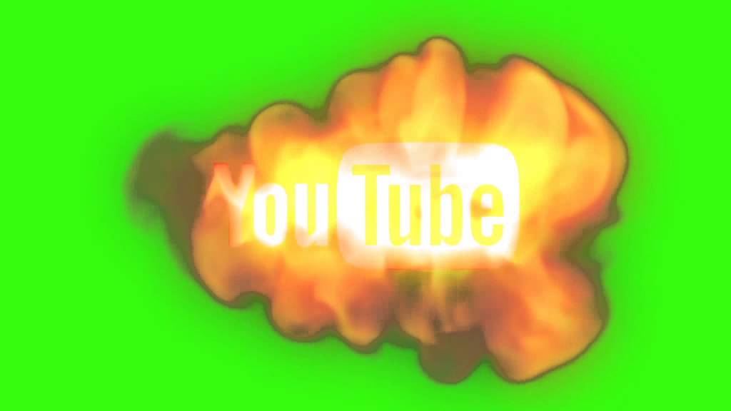 Green Screen Broadcast Fiery Logo Youtube Fire - Footage PixelBoom CG ...