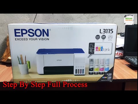 Epson L3115 printer installation process. Epson L3115 Unboxing and ...