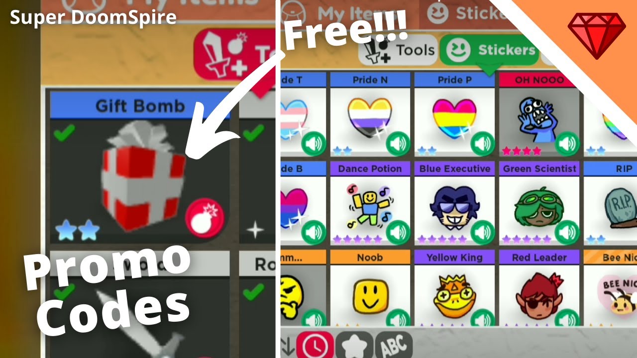 Free item and sticker in Super DoomSpire !!! | Roblox - YouTube