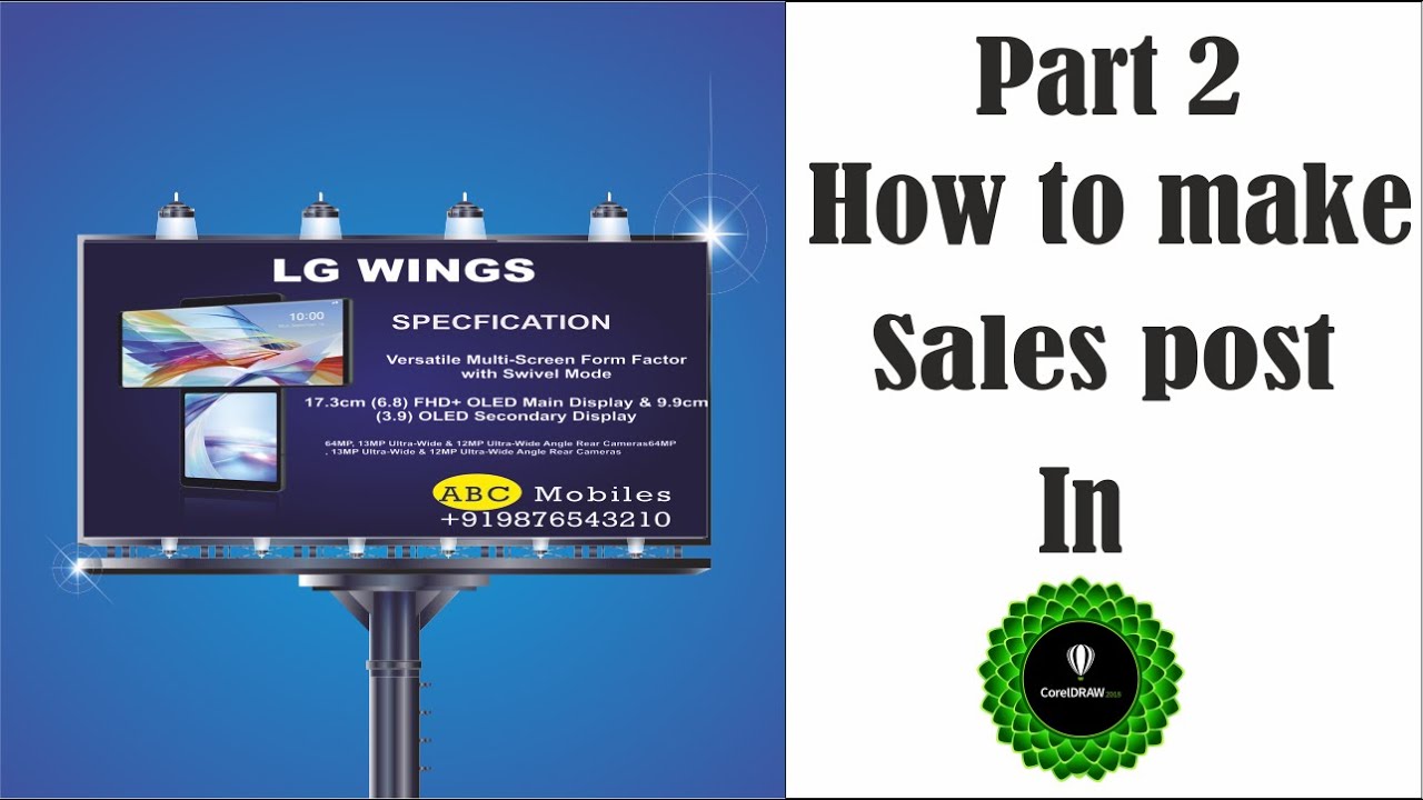 "How to Make Sales post (Part 2) in Corel Draw"||Corel draw|| Social ...