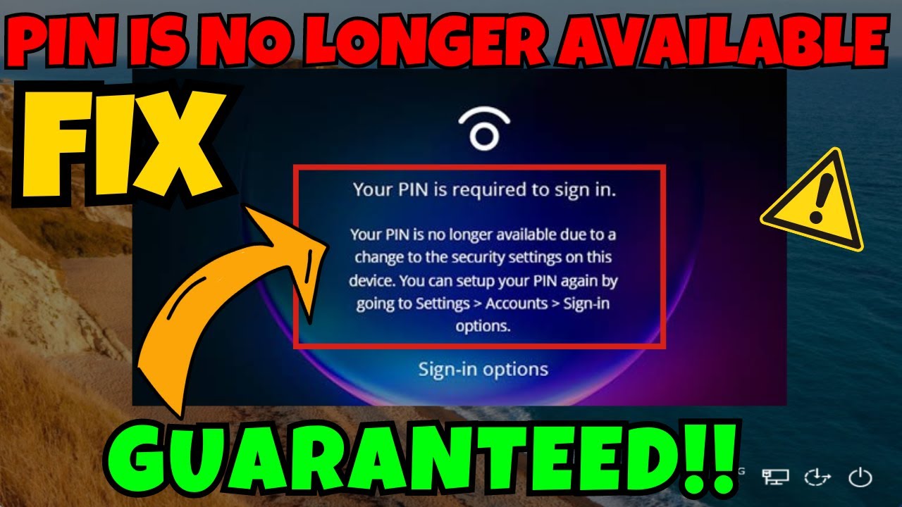 Your PIN is no longer available PIN required to sign in FIX - YouTube