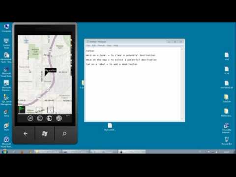 GPS monitor (Windows Phone, compass and bing map) - YouTube