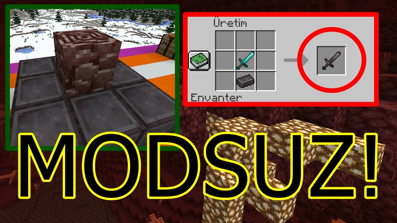 ELMASTAN DAHA GÜÇLÜ KILIÇ! 😱 - Minecraft Nether Güncellemesi Netherite ...