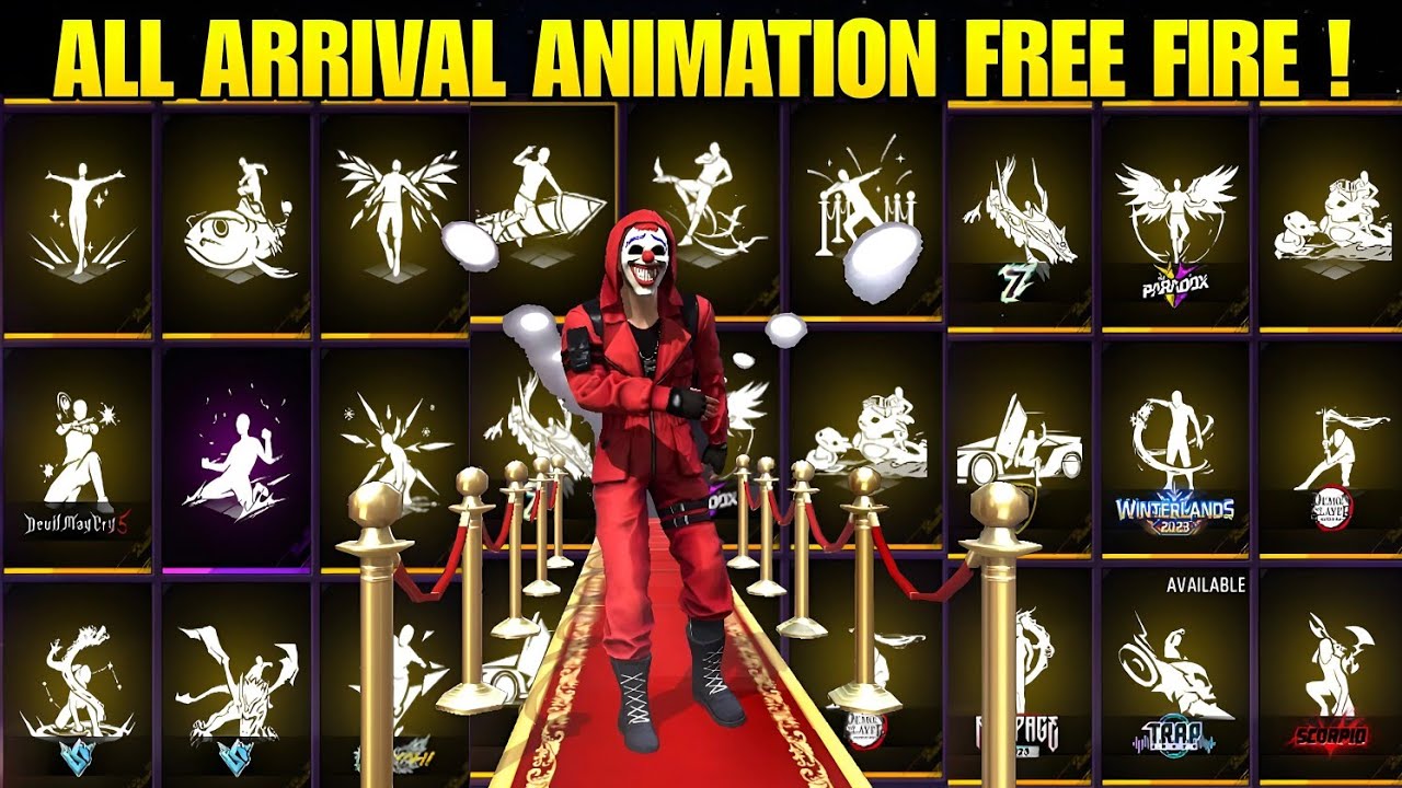 ALL ARRIVAL ANIMATION FREE FIRE | BEST ARRIVAL ANIMATION FREE FIRE ...