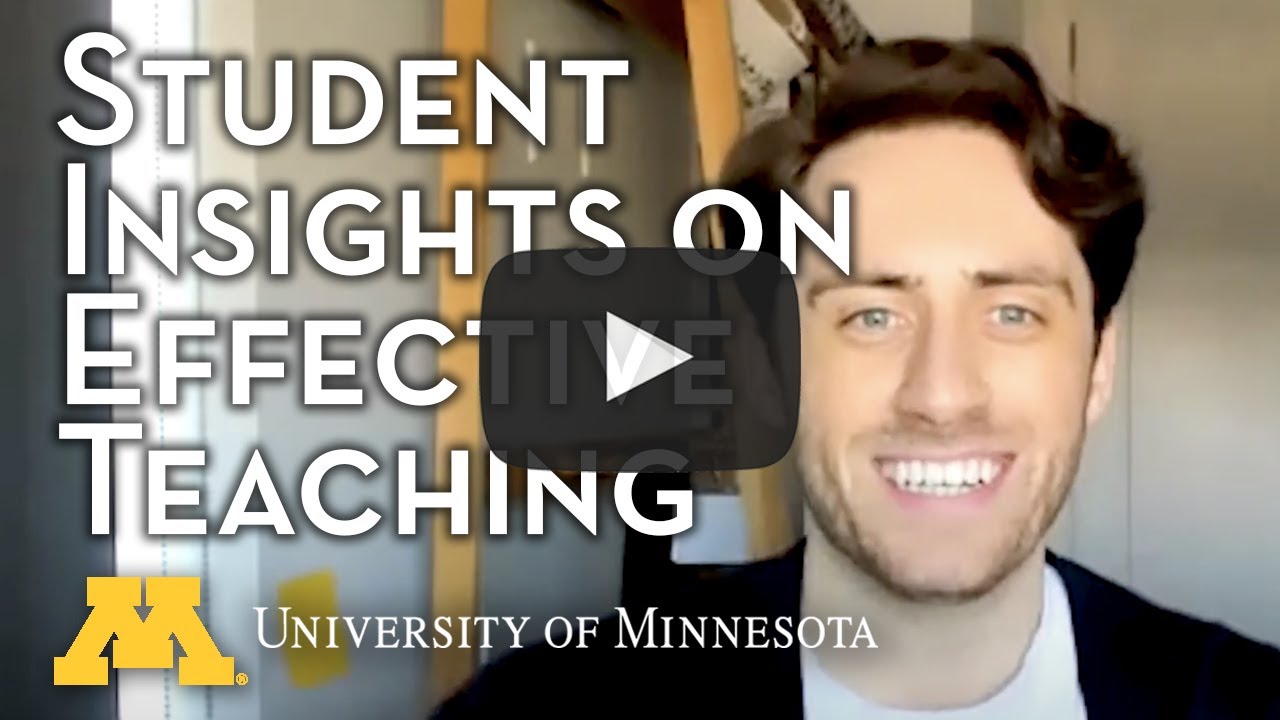 UMNTC NFO: Student Insights on Effective Teaching - YouTube