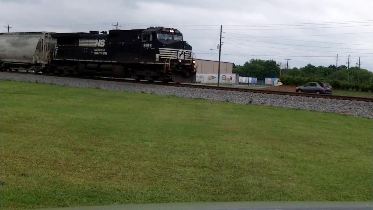 4-13-2016: NS 276, Ex CR Dash 8 Trails On Rock Train, & Solo Dash 9 on Local in Middle Georgia ...