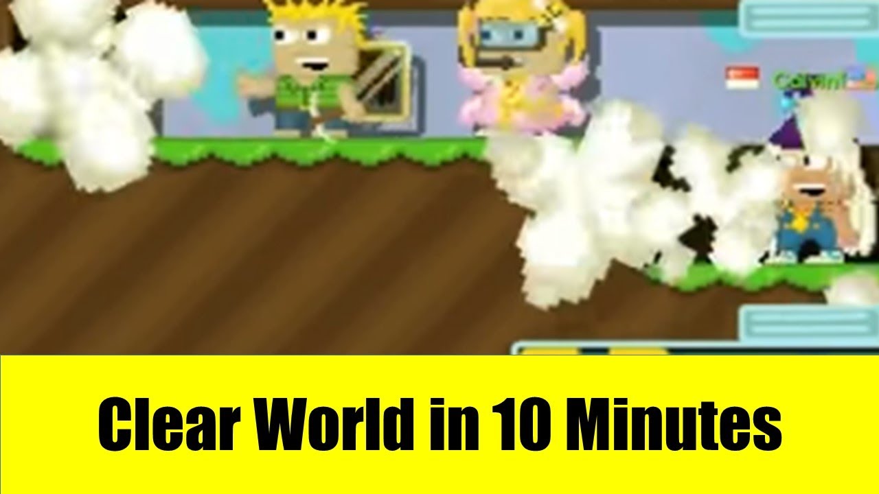 Growtopia #14 - How to Clear World in 10 Minutes with 0 wl - YouTube
